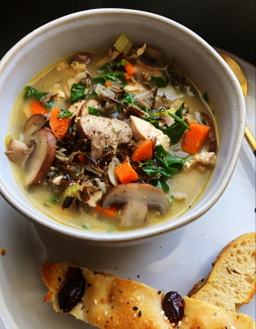 Chicken rice and mushroom soup store